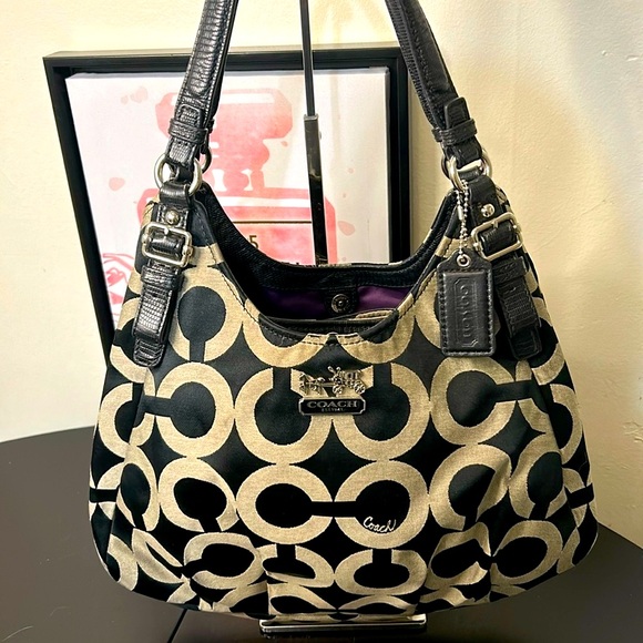 Coach | Bags | Coach Madison Op Art Shoulder Bag 7688 | Poshmark